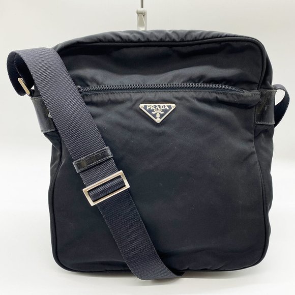 Prada | Bags | Prada Prada Shoulder Bag Diagonal Nylon Triangle Logo ...